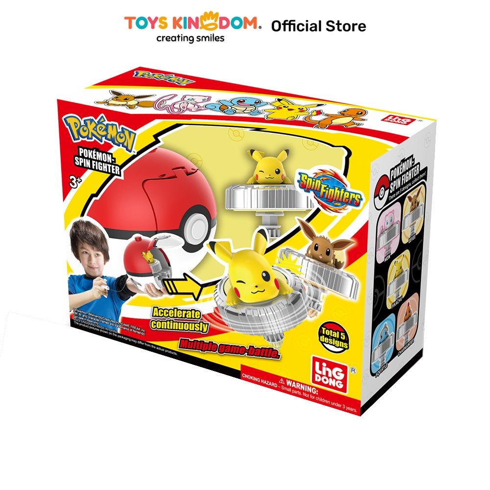 Jual Toys Kingdom Emco Ling Dong Pokemon Spin Fighter Pikachu - Mix ...