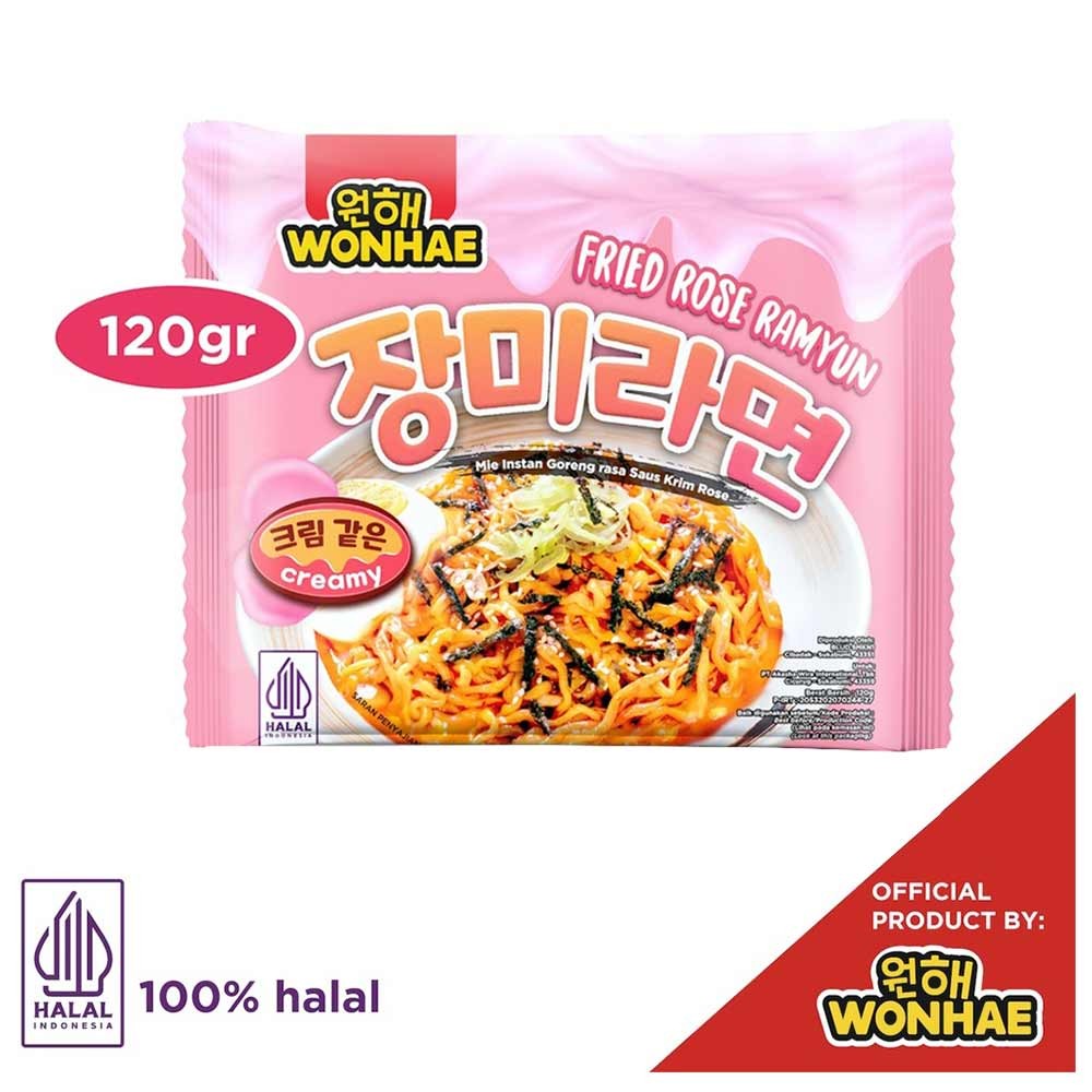 Jual WONHAE INSTANT FRIED NOODLE ROSE RAMYUN 120g | Shopee Indonesia