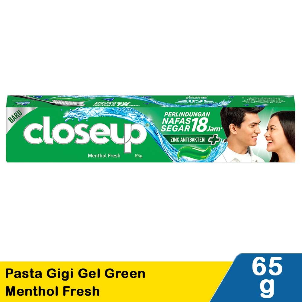 Jual CLOSE UP PASTA GIGI GEL GREEN MENTHOL FRESH 65g | Shopee Indonesia