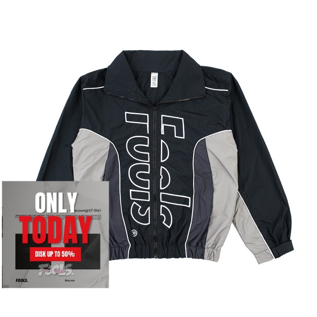 Jual Fools Clothing Trendy Top Black Tracktop Jaket pria | Shopee Indonesia