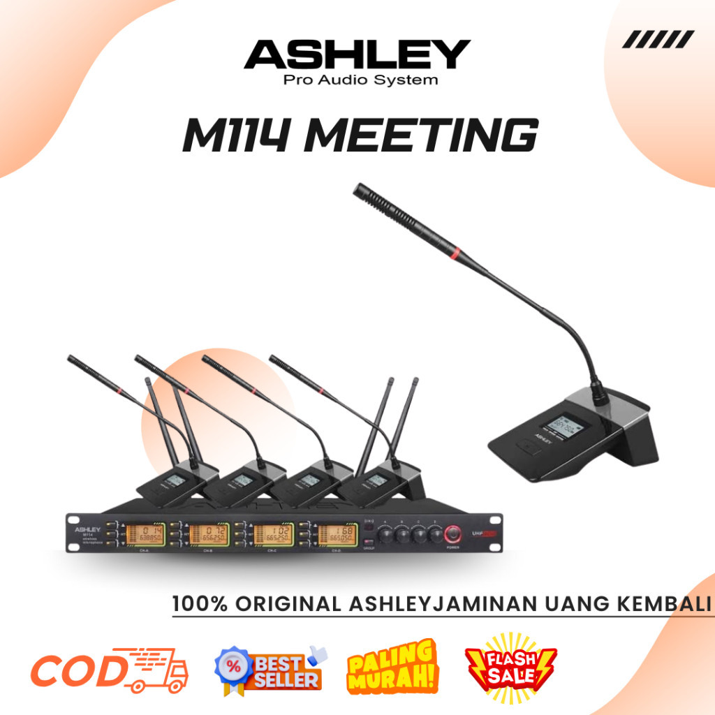 Jual Mic Wireless Conference Ashley M144 4 Channel! Professional ...