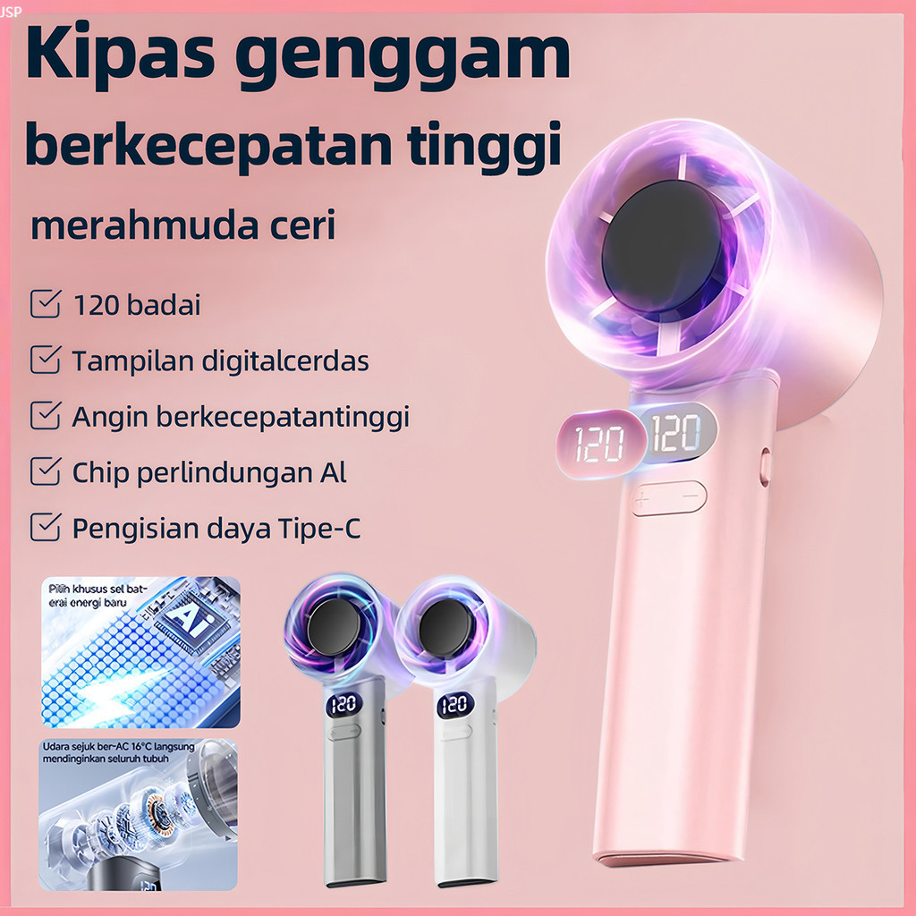 Jual M11 Turbo Mini Fan – Kipas Angin Genggam Portable High-Speed ...