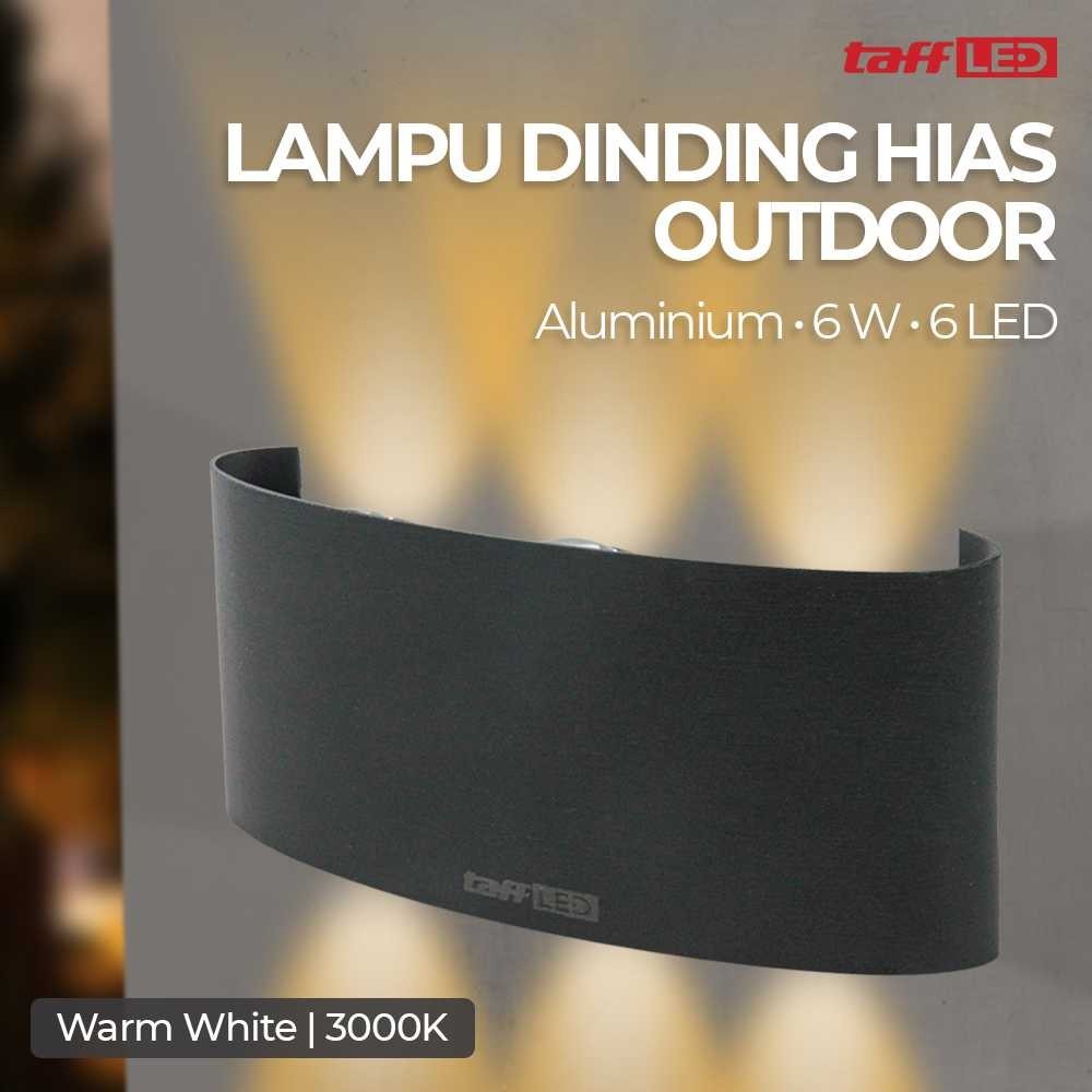 Jual Lampu Dinding Hias Outdoor Modern Aluminium 6W 6 LED Warm White ...