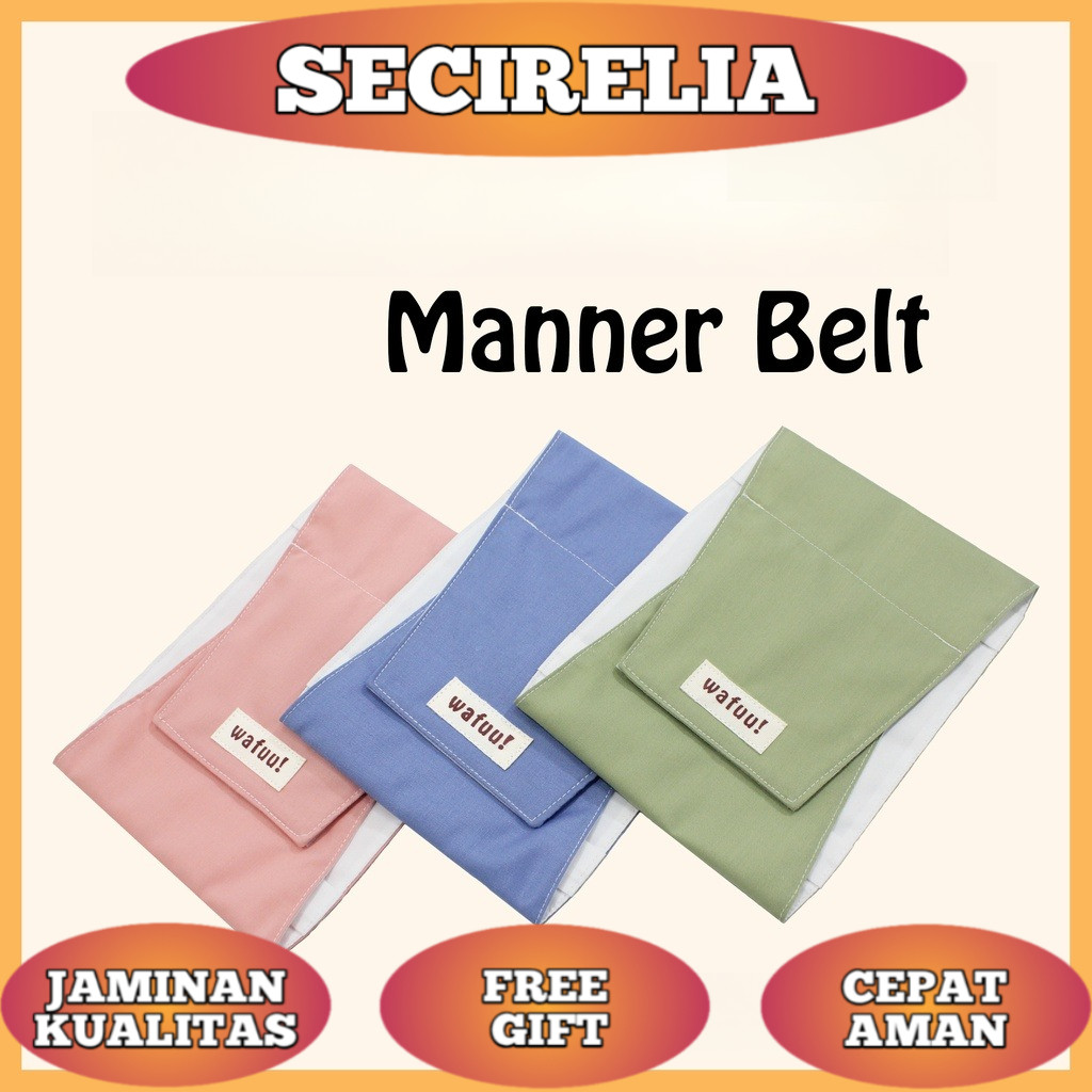 Jual wafuu! manner belt pastel series / belly band / celana anjing ...