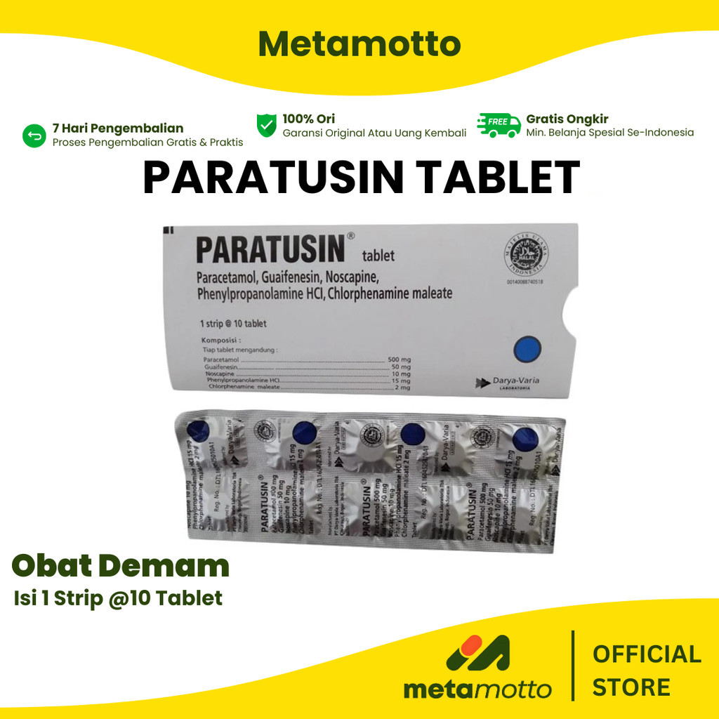 Jual Paratusin Tablet 1 Strip - Meringankan Gejala Flu, Demam, Pilek ...