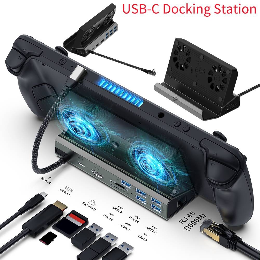 Jual 11/10/9 In 1 USB-C Docking Station For Steam Deck Game Dock ...
