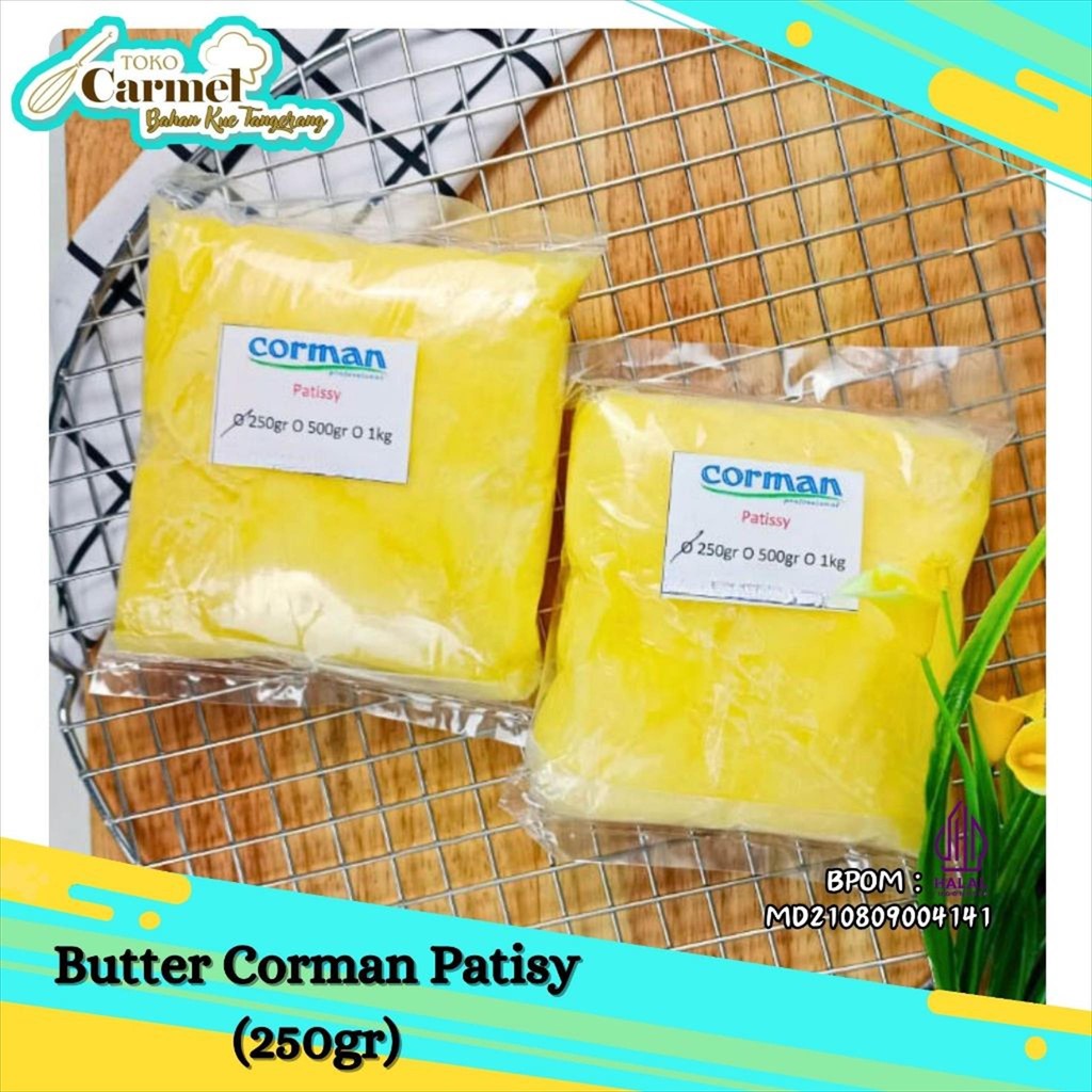 Jual Corman Patisy Butter 250gr (Repack) Unsalted Butter Corman Patisy ...