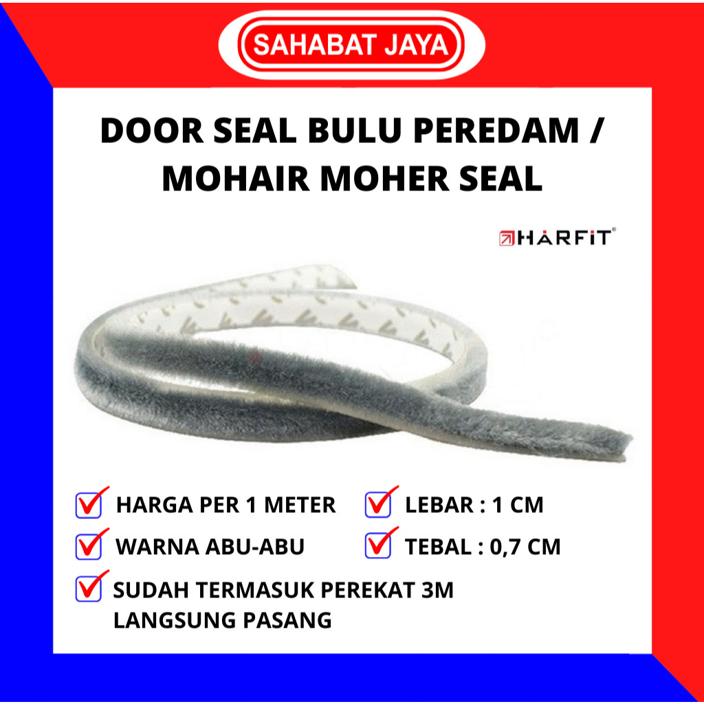 Jual HARFIT Moher Mohair Aluminium Window Door Seal Strip Lis Bulu ...
