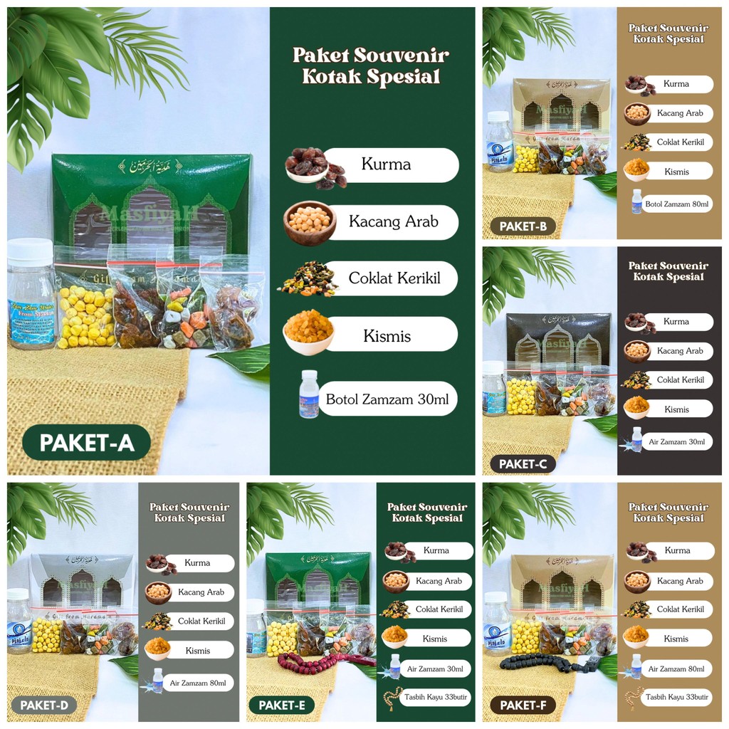 Jual PAKET SOUVENIR DUS KOTAK SPESIAL OLEH-OLEH HAJI & UMROH Kemasan ...