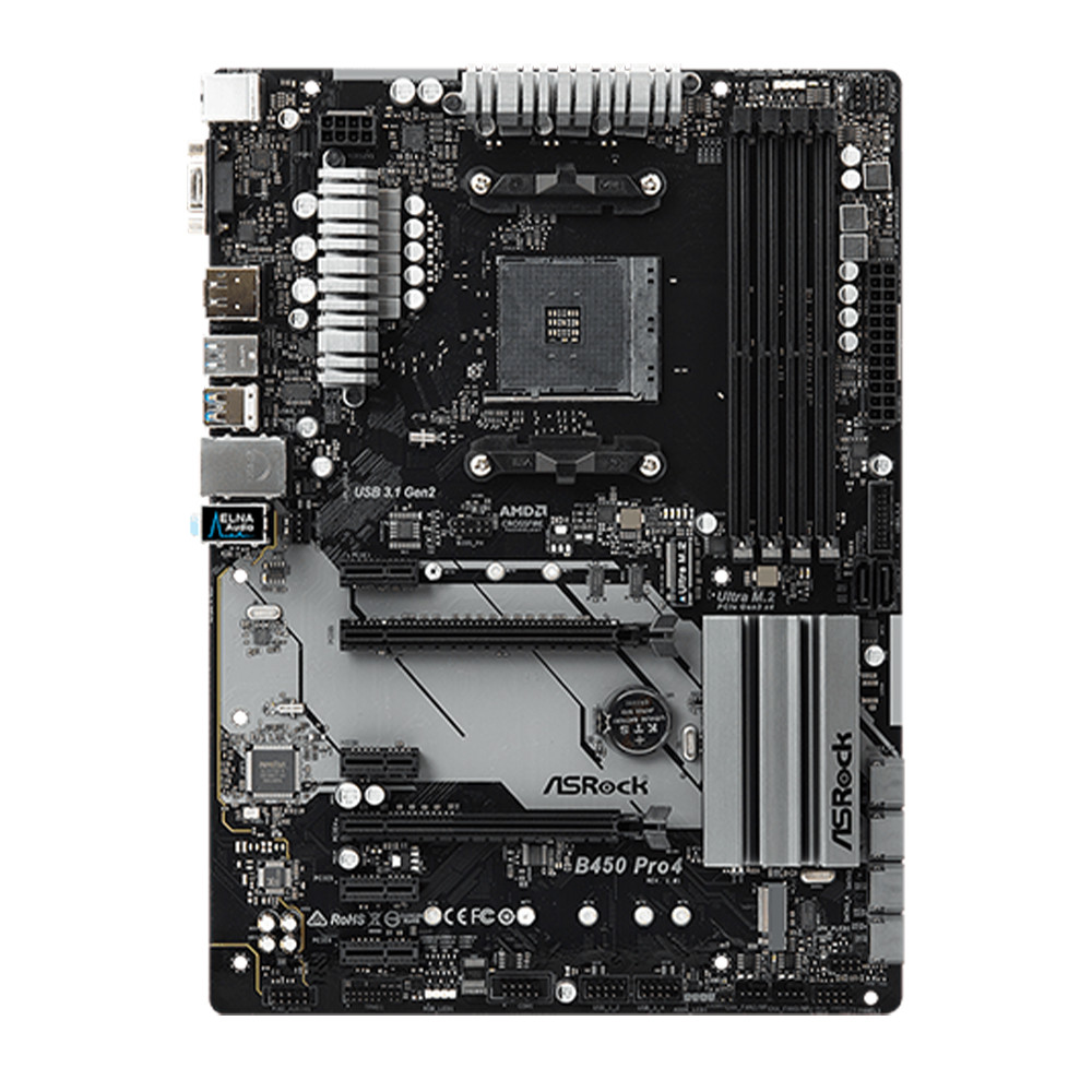 Jual ASRock B450 PRO4 AMD B450 AM4 Motherboard For Ryzen 5/7/9/3 5600 ...