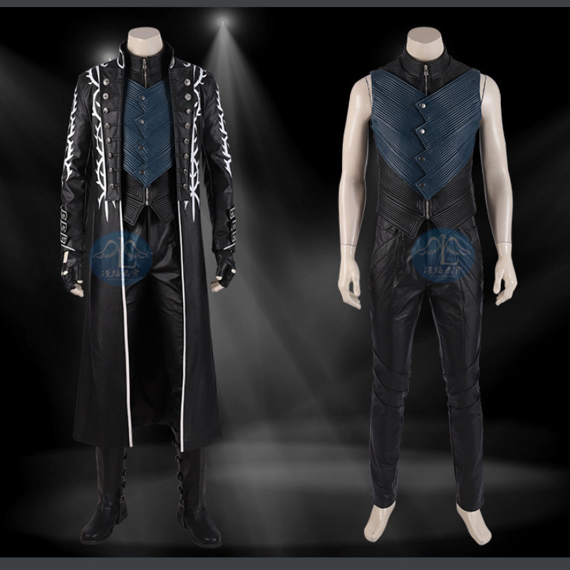 Jual High Quality Game DMC 5 Cosplay Costume Demon Hunter Vergil Long ...