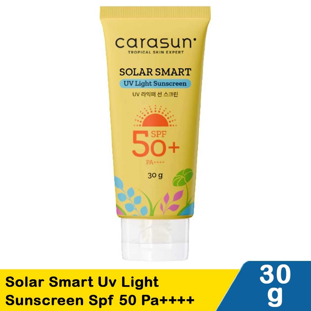 Jual CARASUN SOLAR SMART UV LIGHT SUNSCREEN SPF 50 PA++++ 30g | Shopee ...