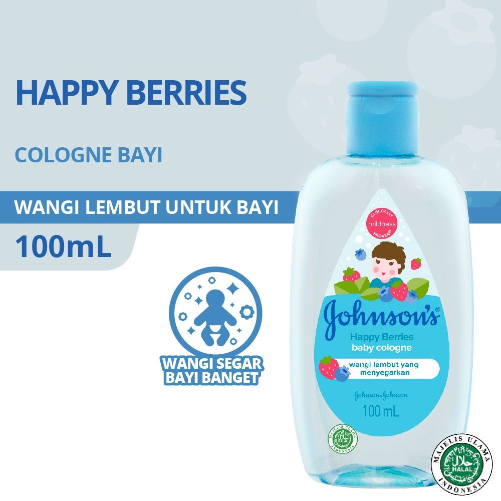 Jual JOHNSONS BABY COLOGNE HAPPY BERRIES 100mL | Shopee Indonesia