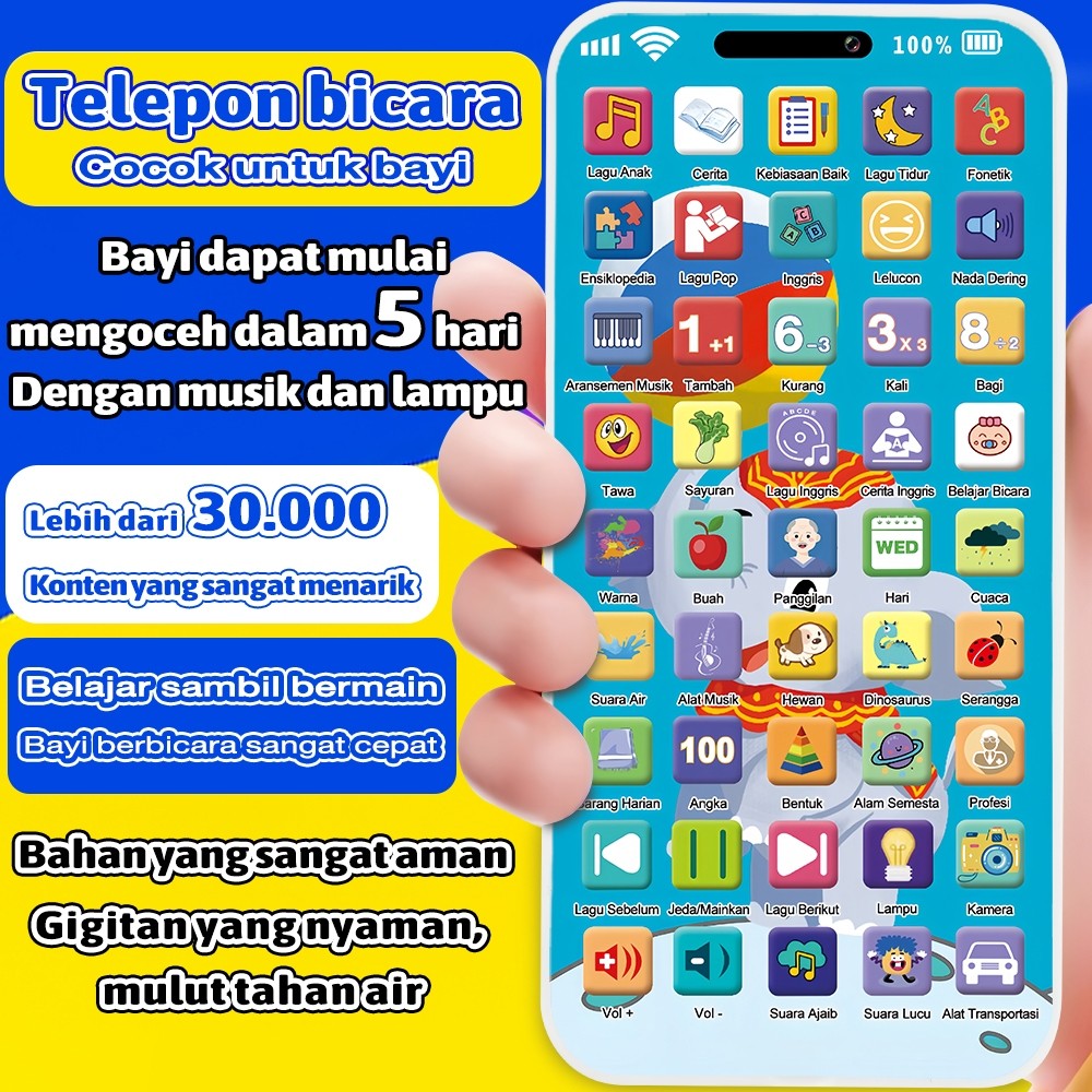 Jual Mainan Telepon Anak hp mainan anak anak 28 Tombol Modus Piano ...