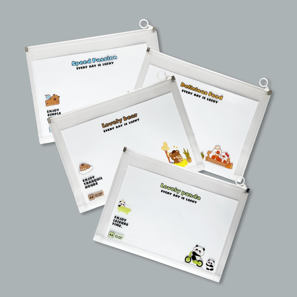Jual NA Map Zipper Transparan Plastik A4 / Document File Folder Map ...
