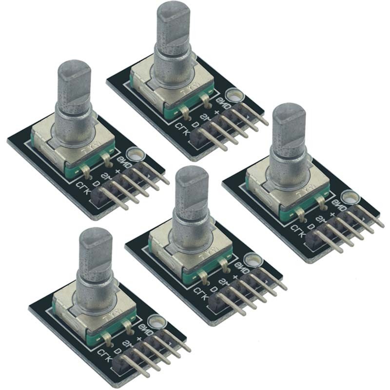 Jual 5pcs KY-040 360 Degrees Rotary Encoder Switch Module Brick Sensor ...