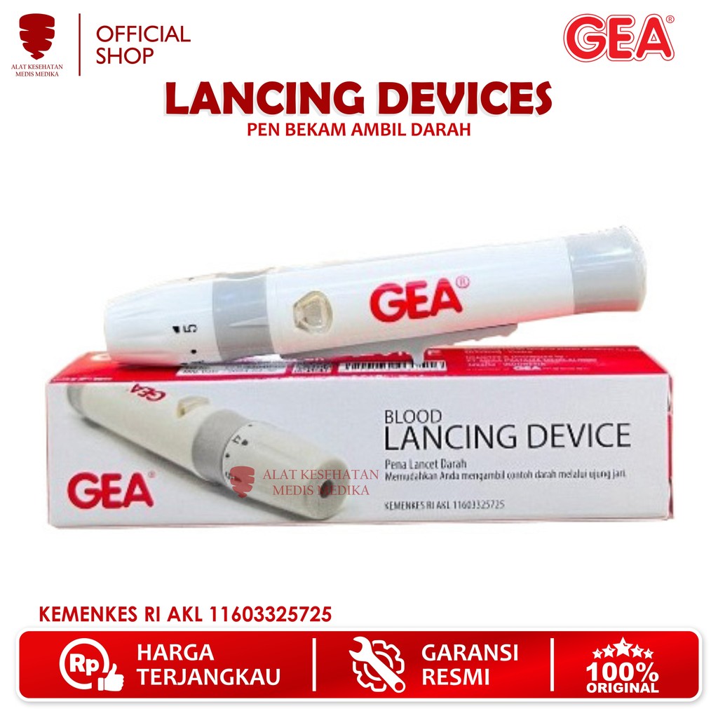 Jual Gea Lancing Device Bekam Pen Lancet Alat Ambil Sample Darah ...