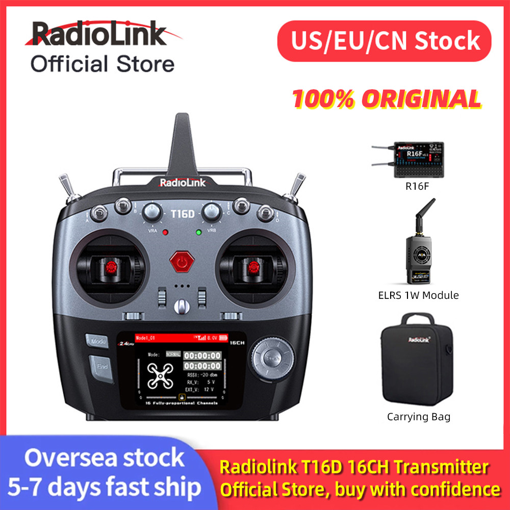 Jual Radiolink T16D 16 Channels 2.4G RC Transmitter and R16F Receiver ...