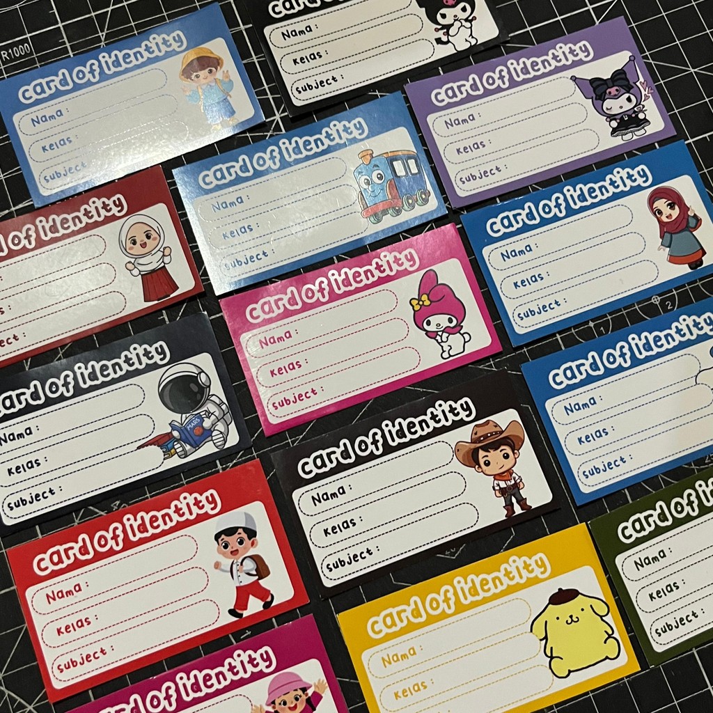 Jual STICKER LABEL NAMA BUKU TULIS ANAK LUCU GEMES SEKOLAH SD SMP SMA ...