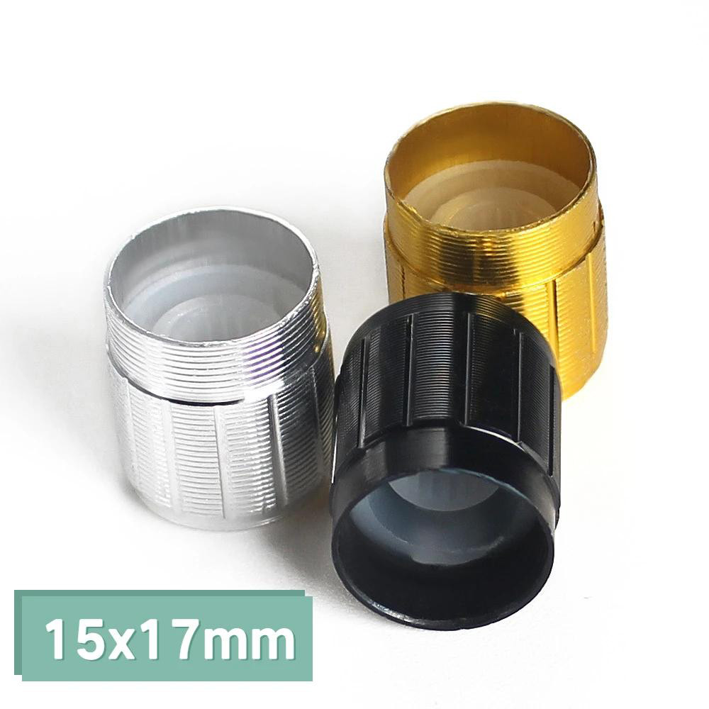 Jual KNOP POTENSIO PUTAR 15X17 MM ALUMINIUM GOLD SILVER KNOP MIXER ...