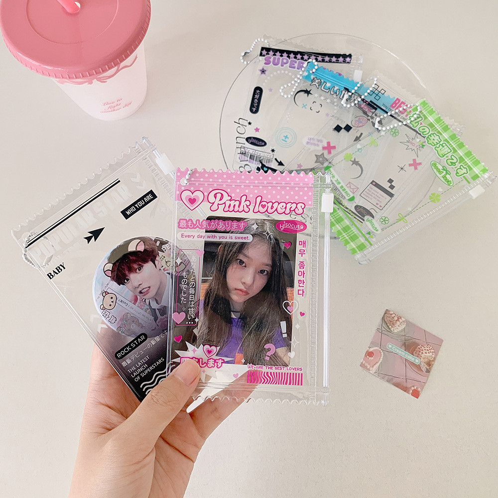 Jual SHINSDAY Ziplock Pouch Keychain Y2K Photocard Holder Cahol Kpop ...