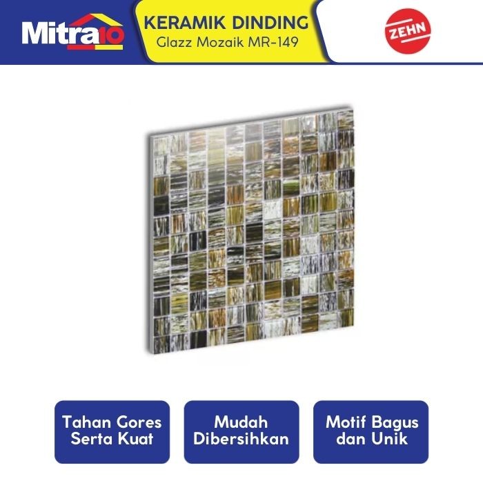 Jual Keramik Dinding Mozaik Glass Zehn 30x30cm MR-149 Coklat | Shopee ...