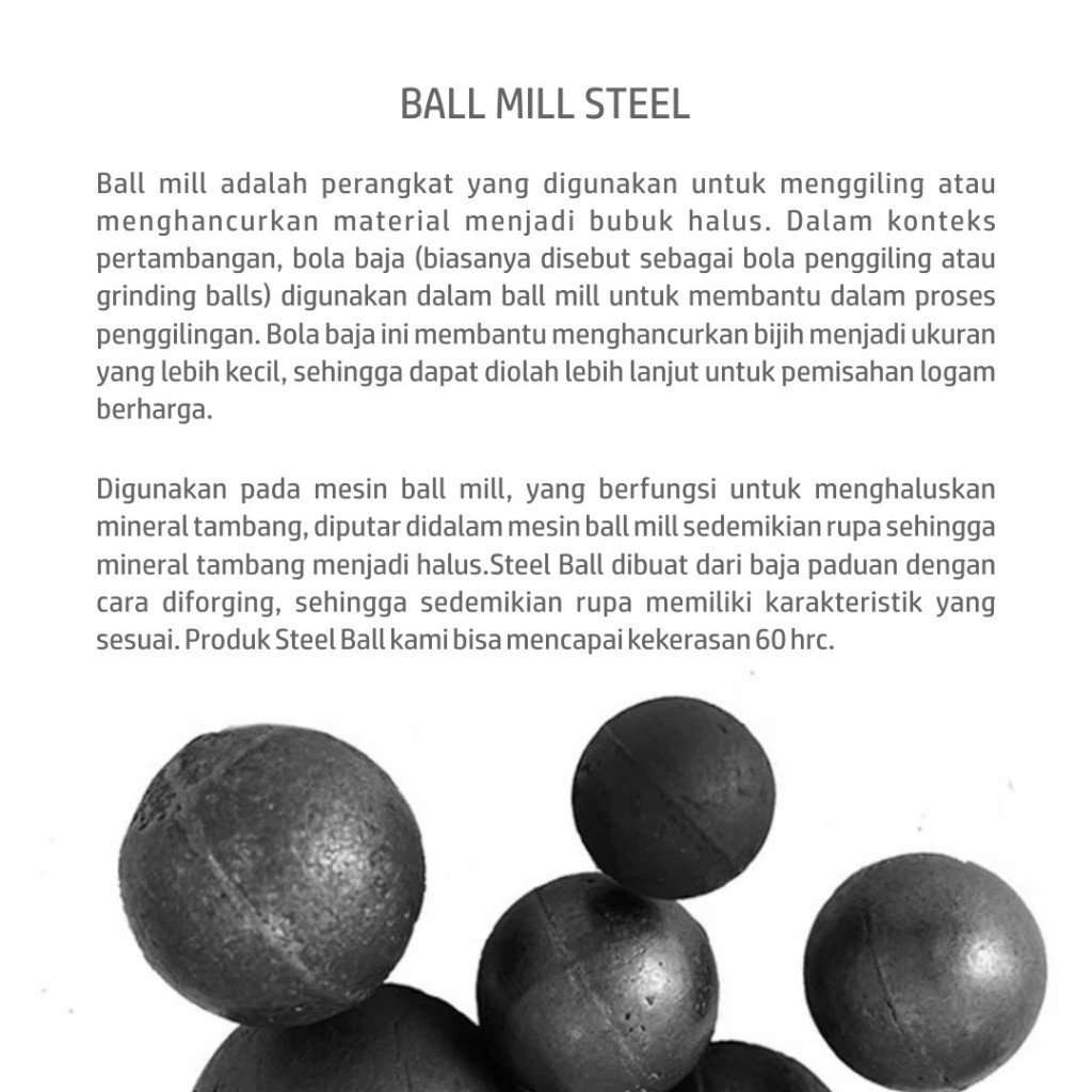 Jual Grinding Ball - 60mm Ball Mill Steel 60 mm - Bola Baja Penggerus ...