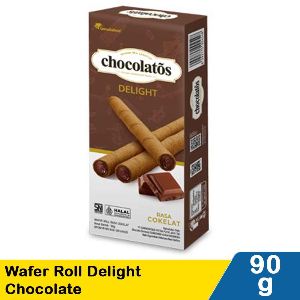 Jual CHOCOLATOS WAFER ROLL DELIGHT CHOCOLATE 90g | Shopee Indonesia