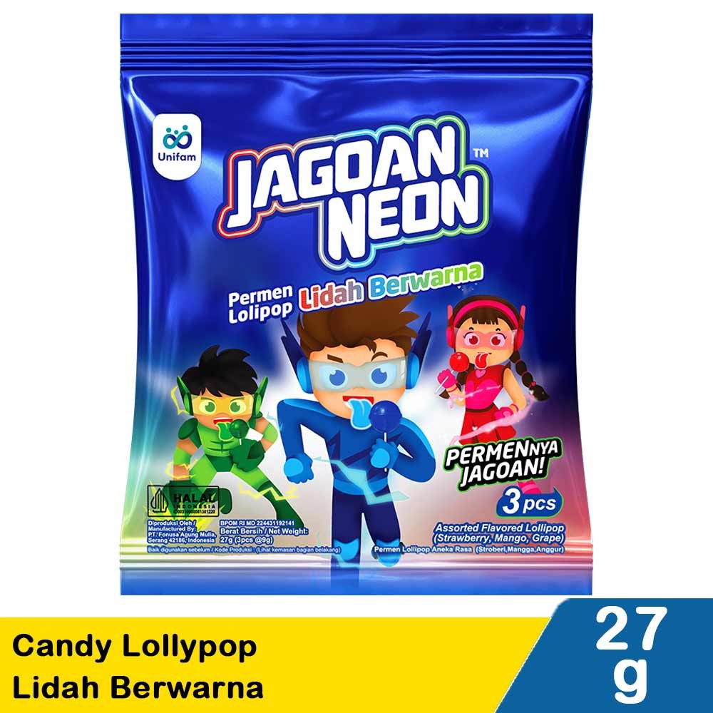Jual JAGOAN NEON CANDY LOLLYPOP LIDAH BERWARNA 27g | Shopee Indonesia