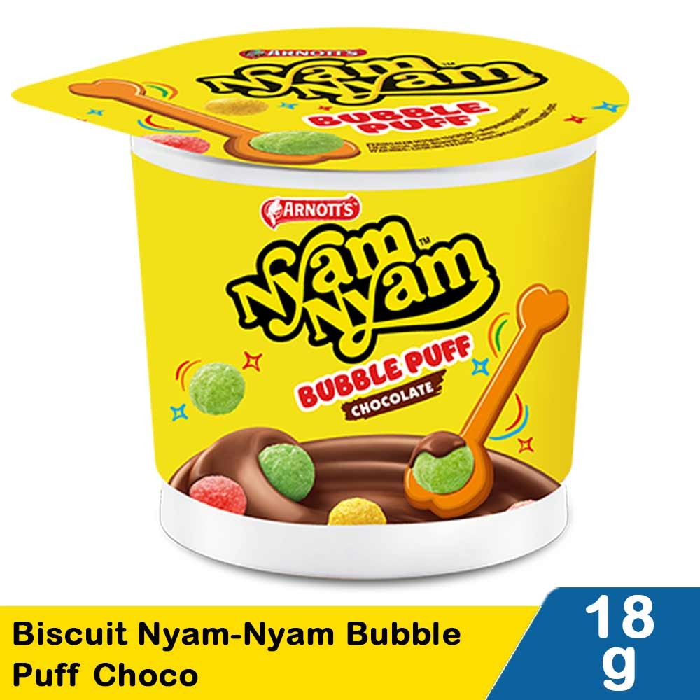 Jual ARNOTT'S BISCUIT NYAM-NYAM BUBBLE PUFF CHOCO 18g | Shopee Indonesia