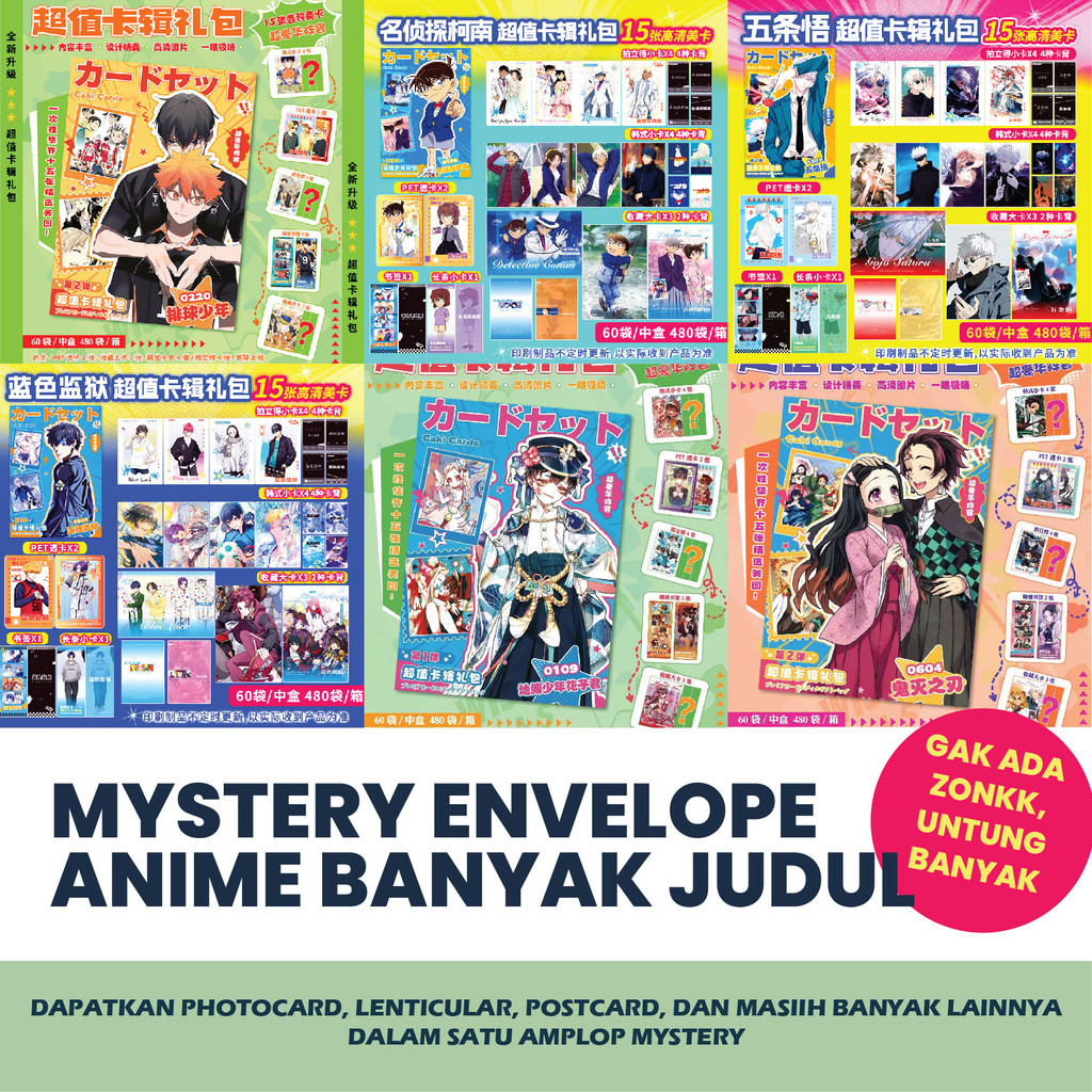Jual Mystery Envelope Anime Banyak Judul | Love Deep And Space Toilet ...