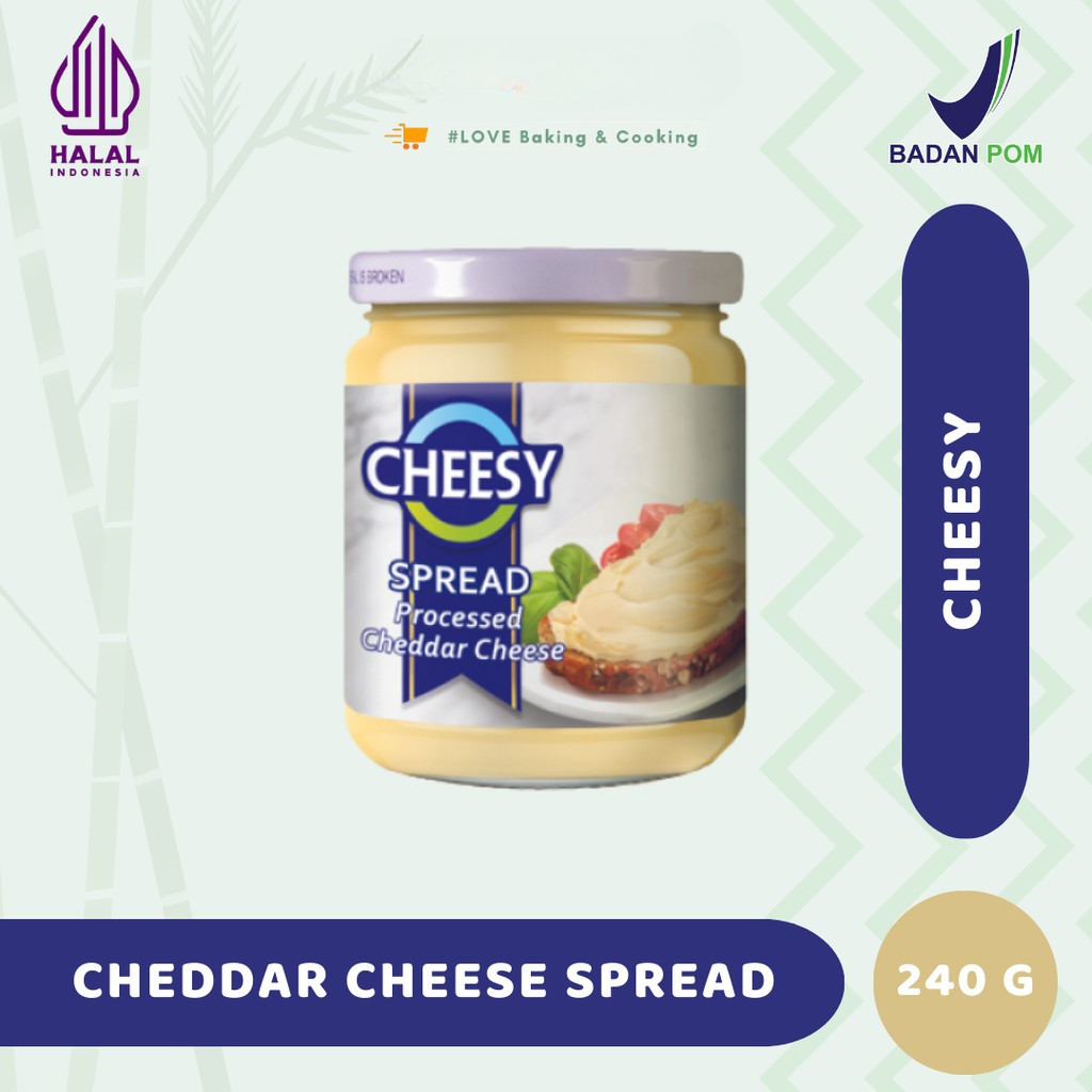 Jual Cheesy Cheddar Cheese Spread 240 gr | Selai Keju Olesan Roti HALAL ...
