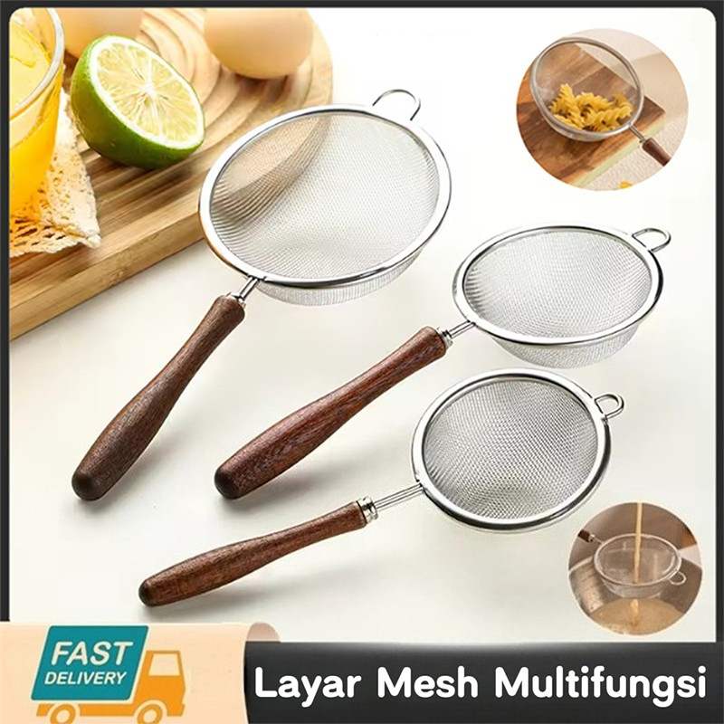 Jual Serbaguna Matcha Gagang Kayu Sifter Saringan Minuman Terigu ...