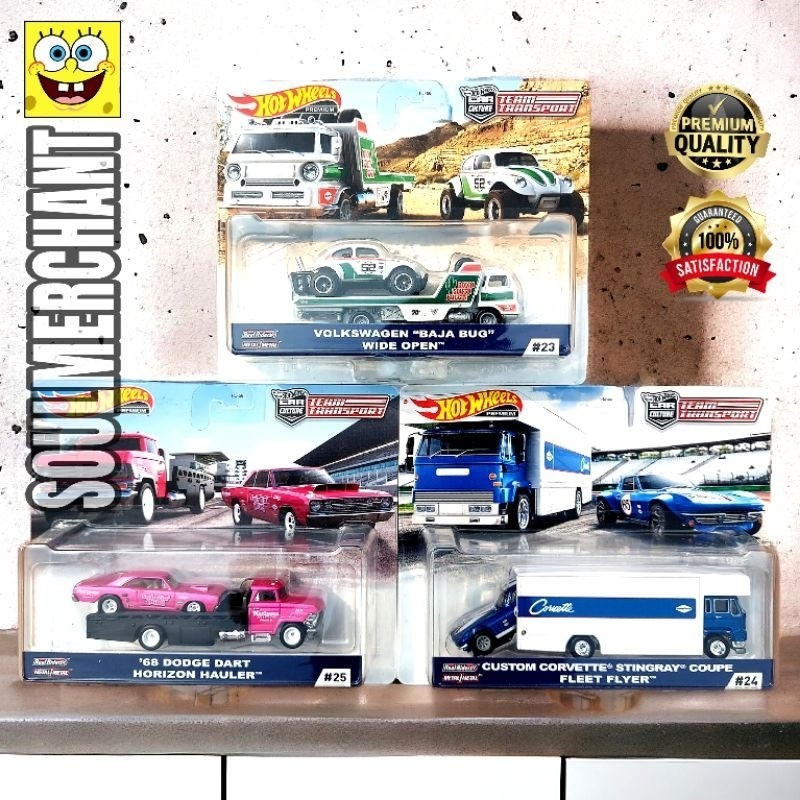 Jual Hot Wheels Premium Team Transport J Volkswagen Baja Bug Corvette ...