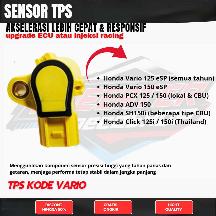Jual SENSOR TPS VARIO 125/150 Sensor TPS RACING Vario 125 Vario 150 ...