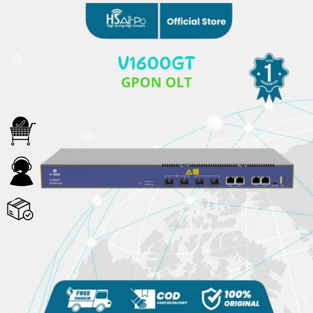 Jual HSAirPo VSOL OLT GPON V1600GT 2PORT UPLINK Support 256 User ONU | Shopee Indonesia