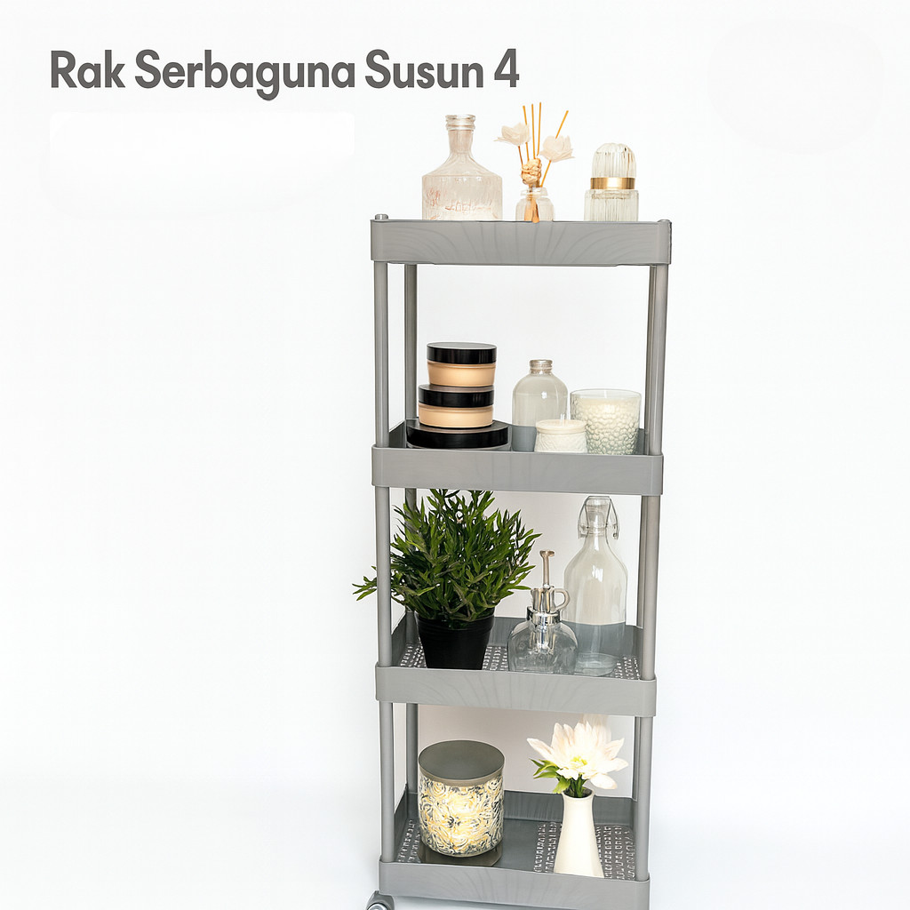 Jual Rak Serbaguna 4 Susun Beroda – Calista Tulip, Hemat Tempat, Mudah ...