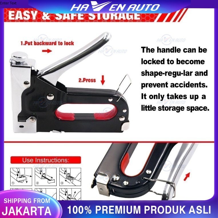 Jual 4in1 Staples Stapler Staple Gun Paku 3 In 1 Pistol Kuku 4-14mm DIY ...