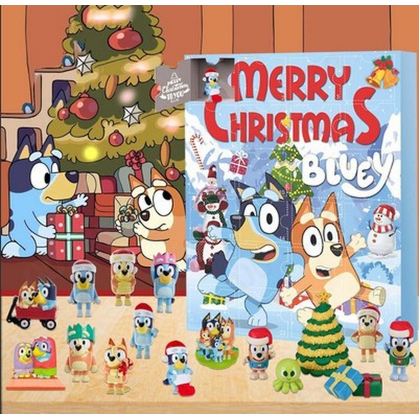 Jual Moose Advent Calendar Bluey Anime Figurine Halloween Toys Surprise ...