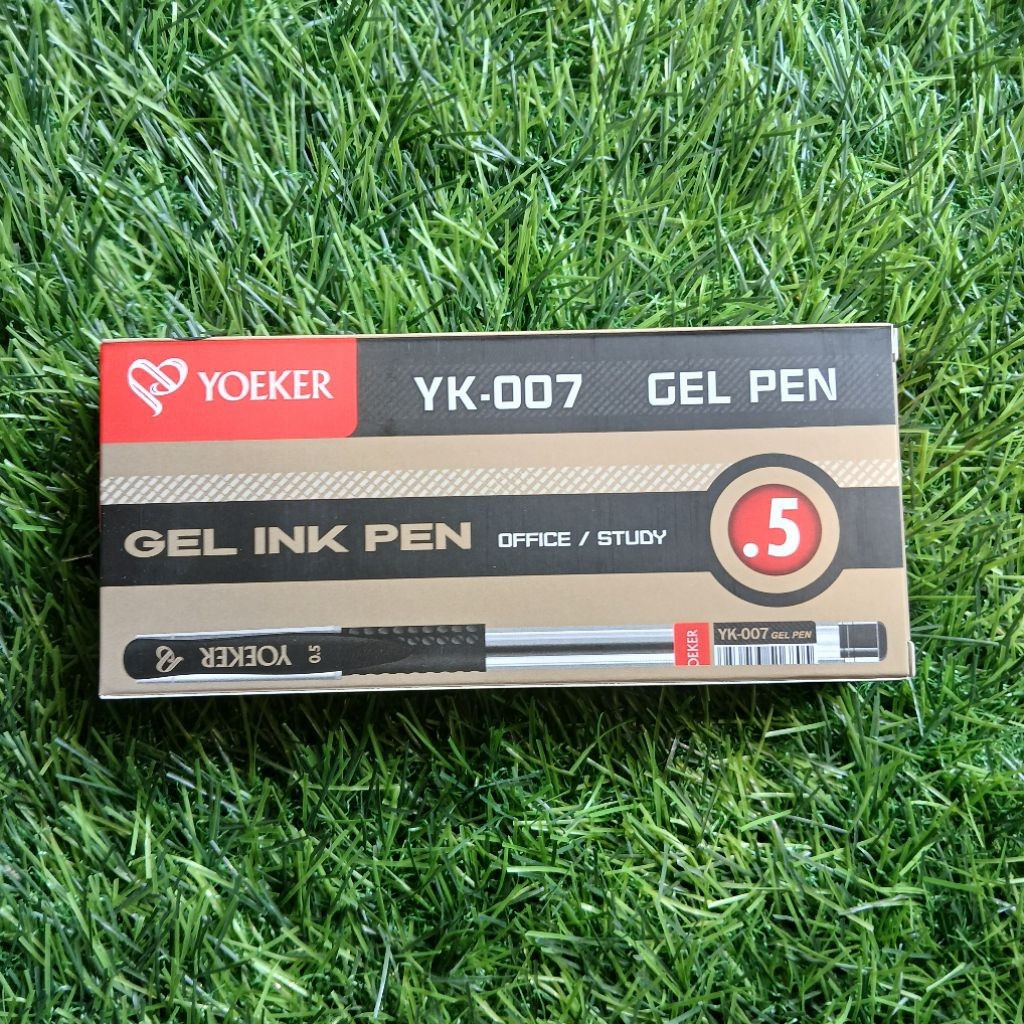 Jual PENA / PULPEN / BALLPOINT GEL INK PEN YOEKER 1 PACK ISI 12 PCS ...