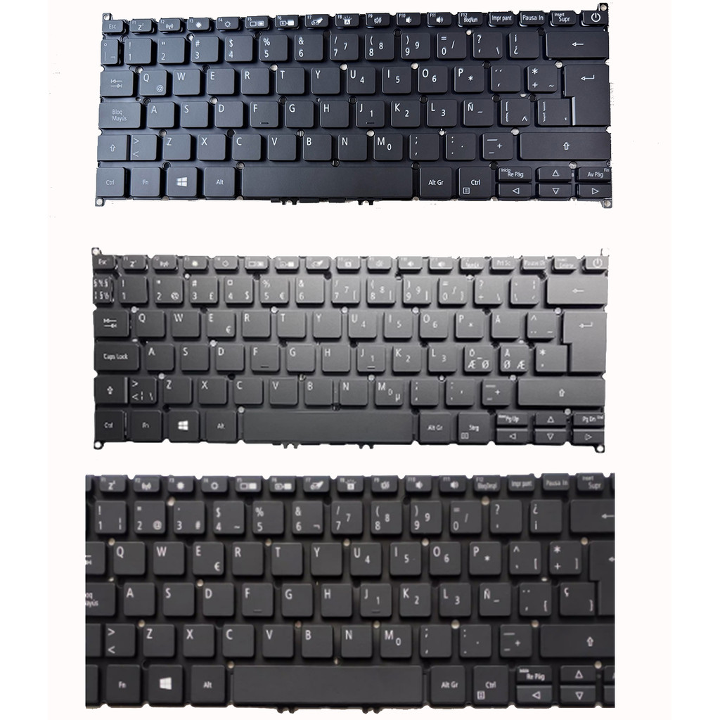 Jual Latin Spanish Nordic Norwegian Danish Swedish Keyboard for Acer ...