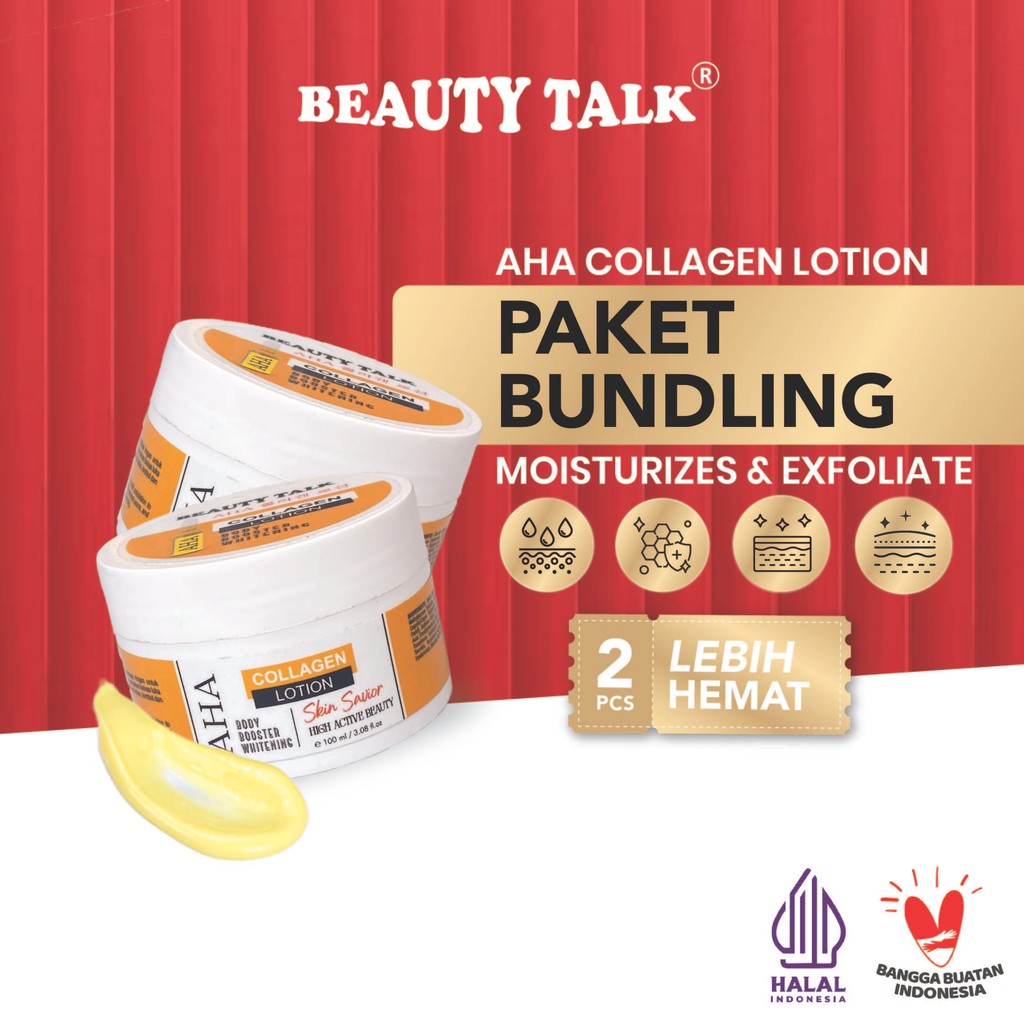 Jual [Bundling Hemat-2Pcs] BEAUTY TALK AHA Collagen Lotion 100 ML ...