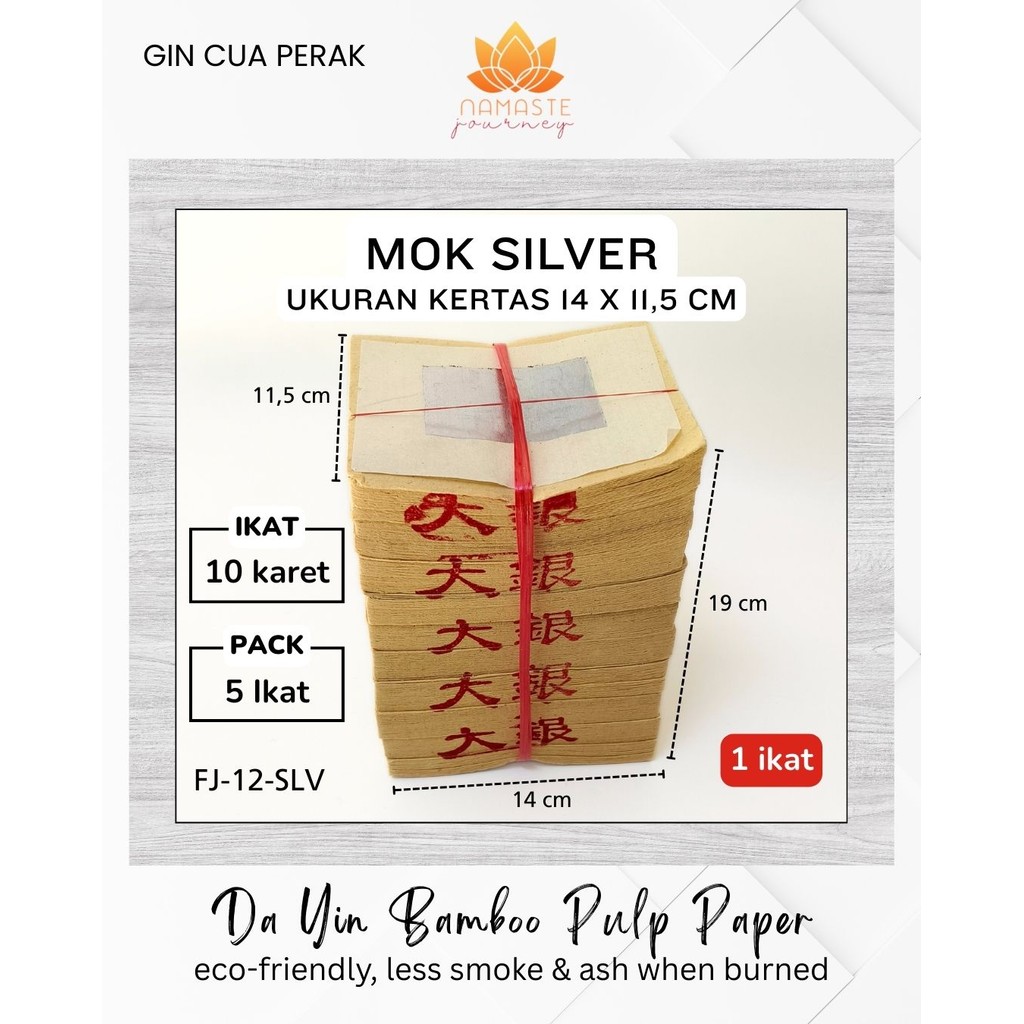 Jual [1 IKAT] FJ-12 Kertas Sembahyang Da Yin Bamboo Pulp Paper / Gin ...