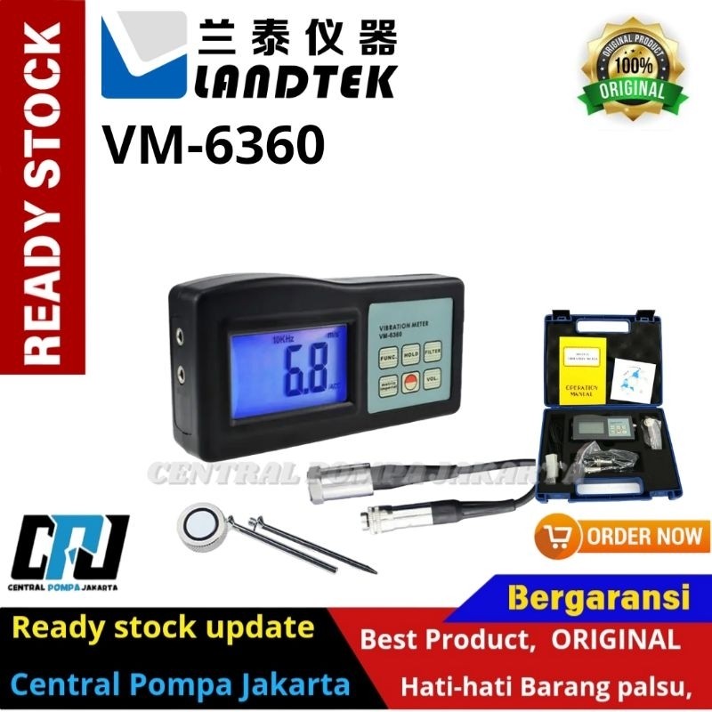 Jual Landtek VM-6360 + software + RS232 digital vibration meter ...