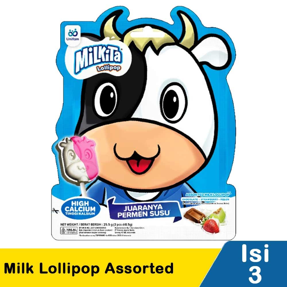 Jual MILKITA MILK LOLLIPOP 3'S ASSORTED 25.5g | Shopee Indonesia