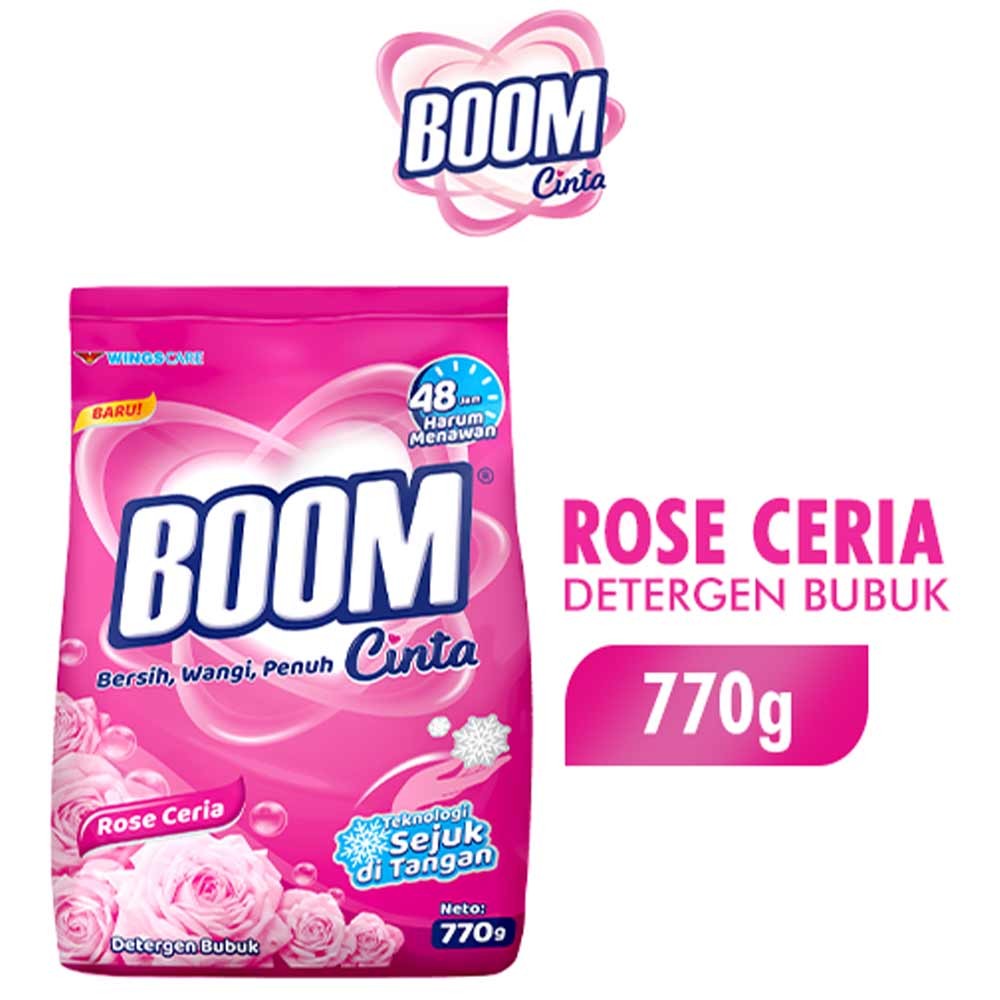 Jual BOOM DETERGENT BUBUK CINTA ROSE CERIA 800/770g | Shopee Indonesia