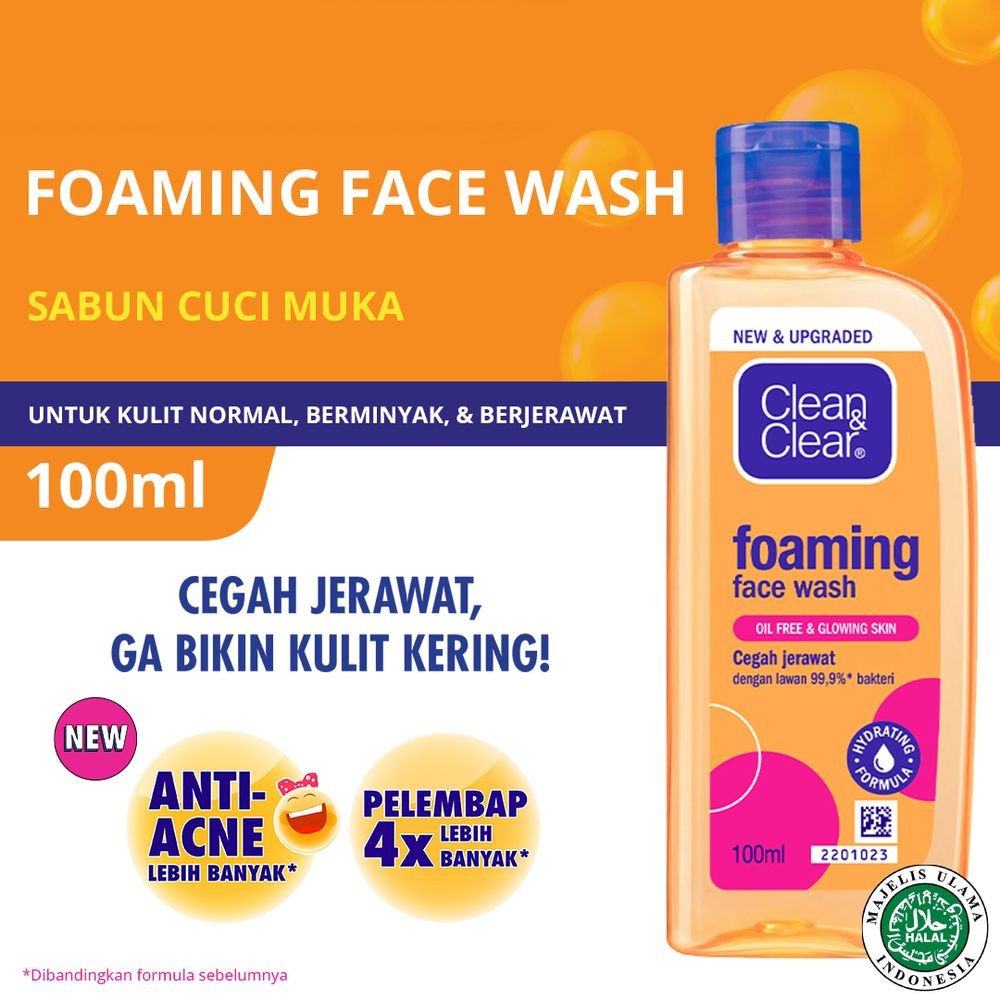 Jual CLEAN & CLEAR FOAMING FACIAL WASH 100mL | Shopee Indonesia