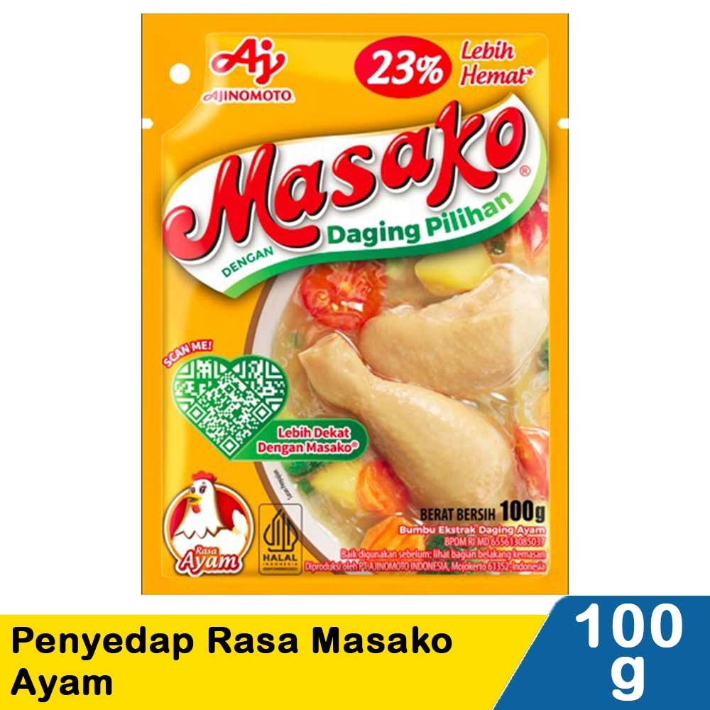 Jual AJINOMOTO PENYEDAP RASA MASAKO AYAM 100g | Shopee Indonesia