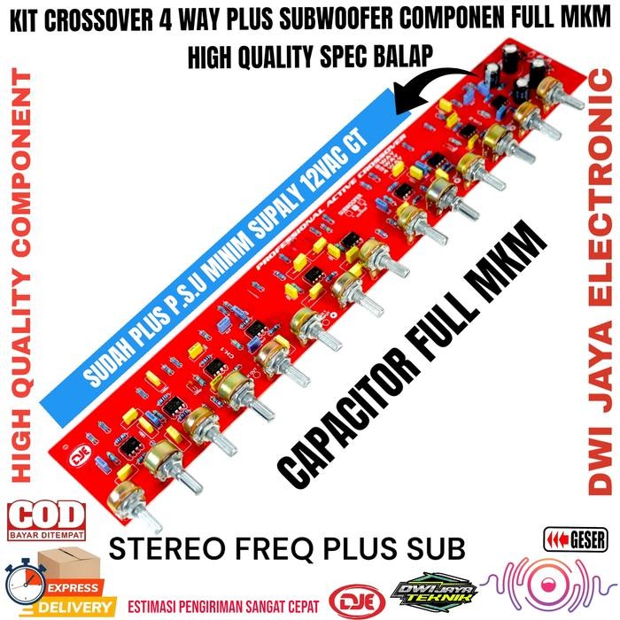 Jual KIT CROSSOVER 4 WAY+Subwoofer Frequency Full MKM CVJA | Shopee ...