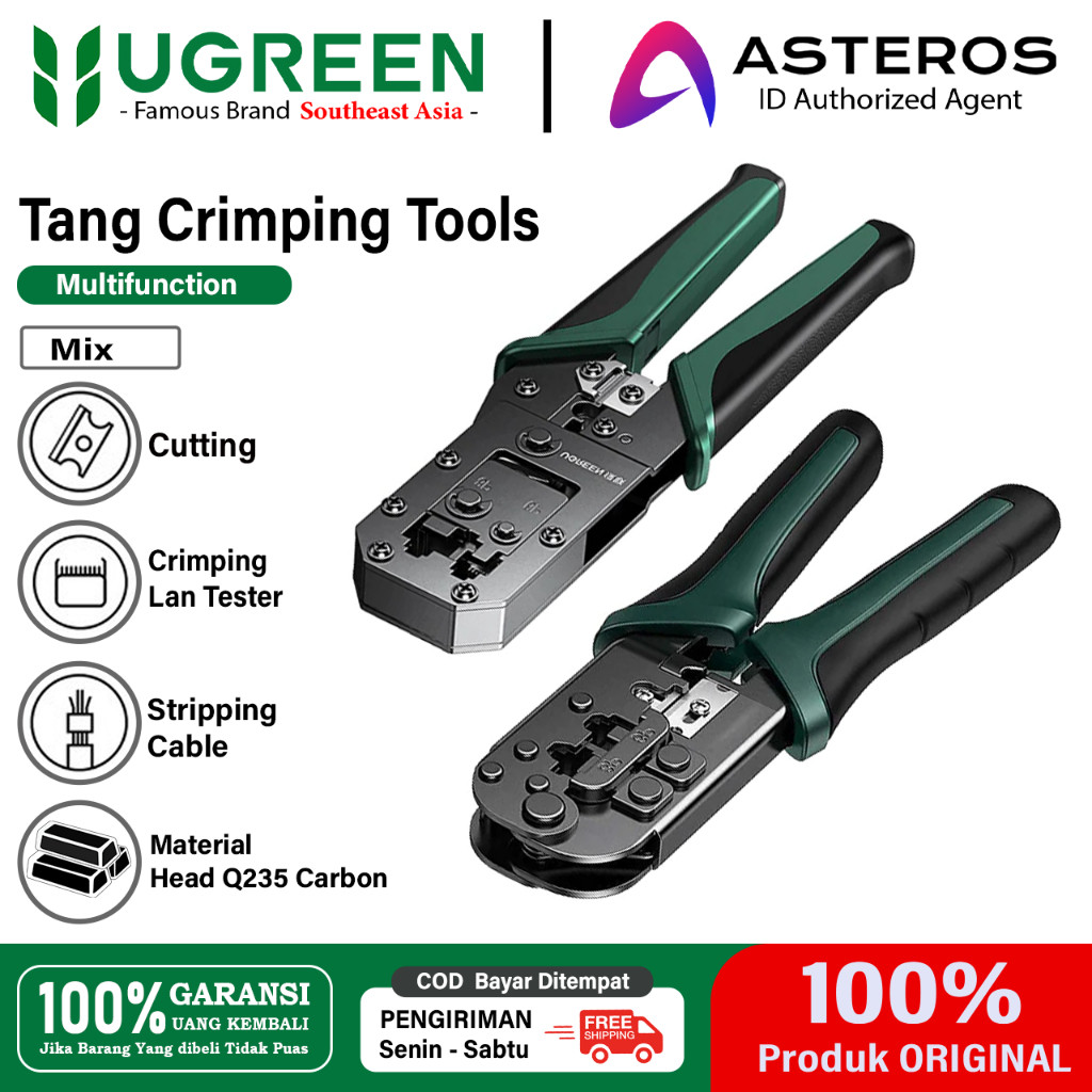 Jual UGREEN Tang Crimping Tool RJ45 RJ11 Lan Network Cable 6P 8P ,Alat ...